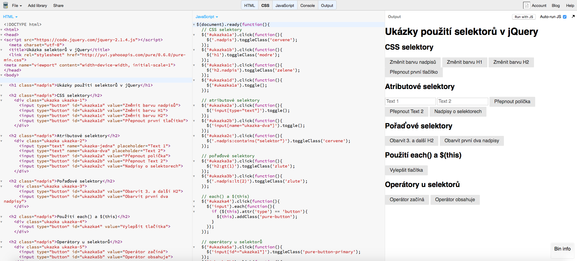 Seriál o jQuery: selektory v různých podobách | Maxiorel.cz